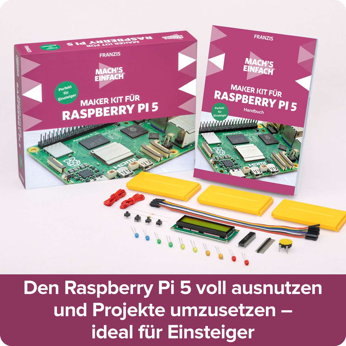 Maker Kit für Raspberry Pi 5 - Mach's einfach | FRANZIS